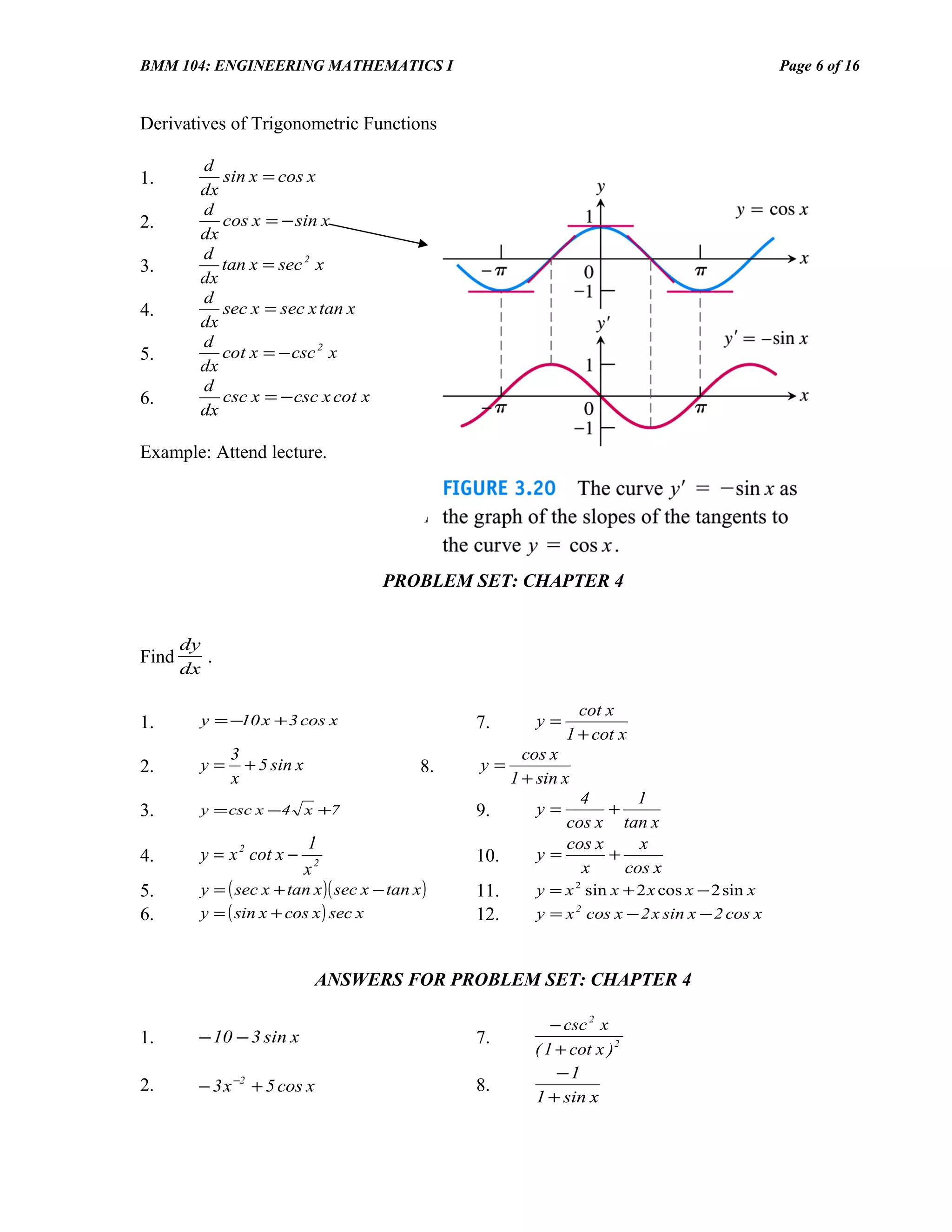 Chapter 4(differentiation) | PDF