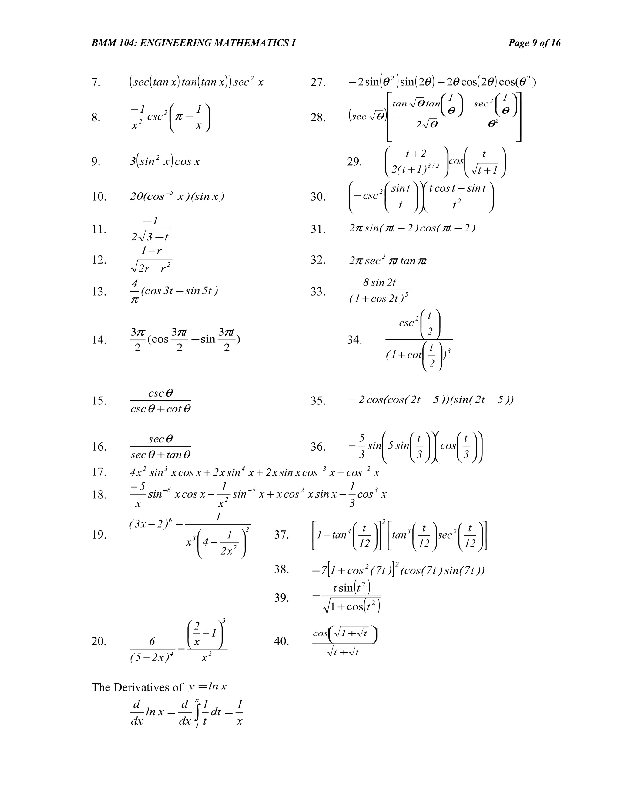 Chapter 4(differentiation) | PDF