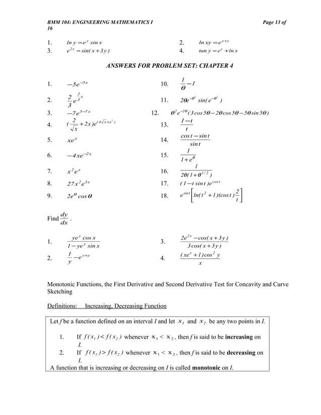 Chapter 4(differentiation) | PDF