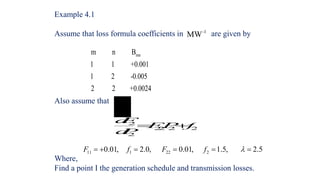 Chapter 4 Dr. Khin Thuzar Soe Economic Operation of power System - Copy ...