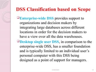 Chapter 4 Types of Decision support system | PPTX