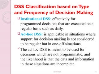 Chapter 4 Types of Decision support system | PPTX