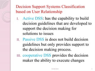 Chapter 4 Types of Decision support system | PPTX