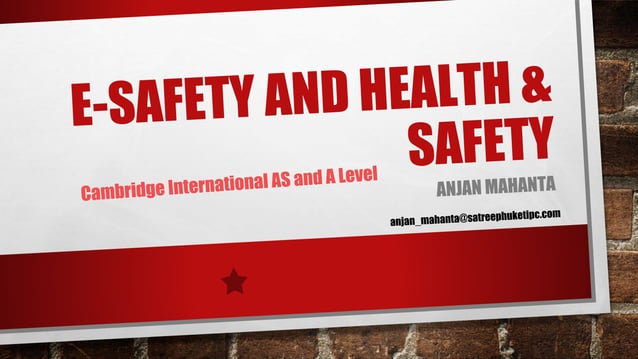 Chapter 4 E-Safety and Health & Safety | PPT