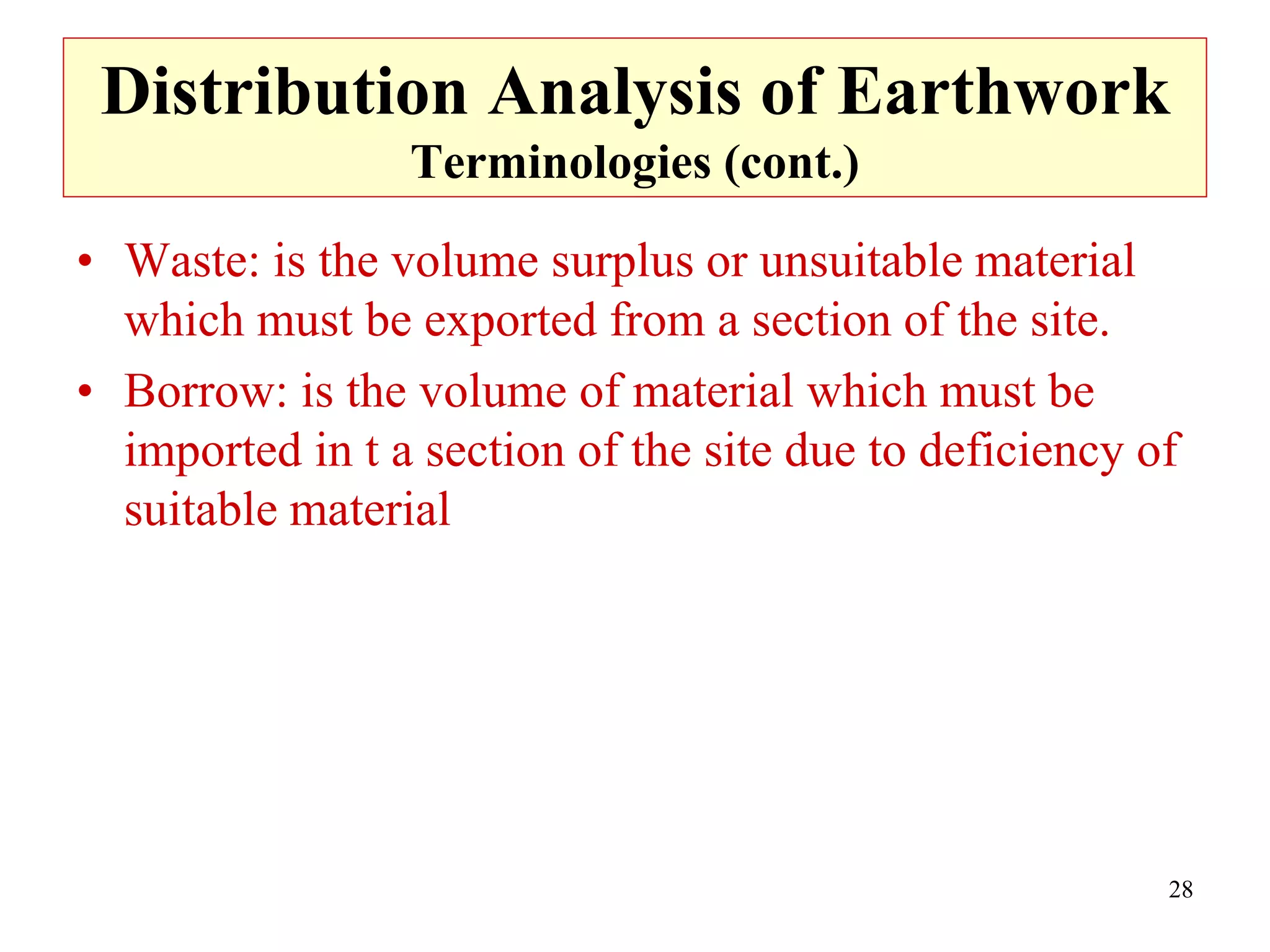 Chapter 4 earth work and quantities new | PPT