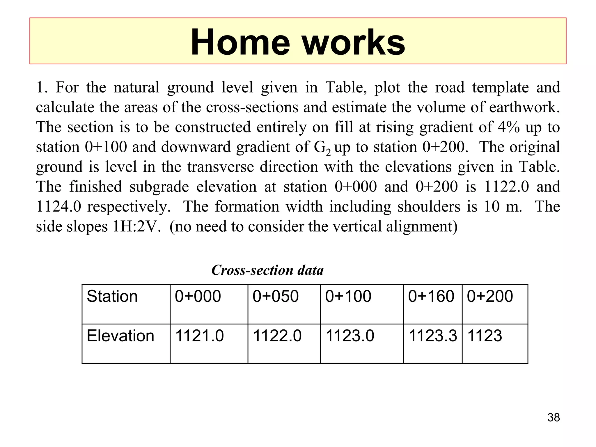 Chapter 4 earth work and quantities new | PPT