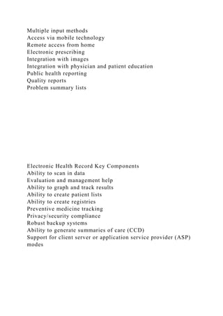 Chapter 4 Electronic Health RecordsRobert Hoyt MDVishnu Moh.docx ...