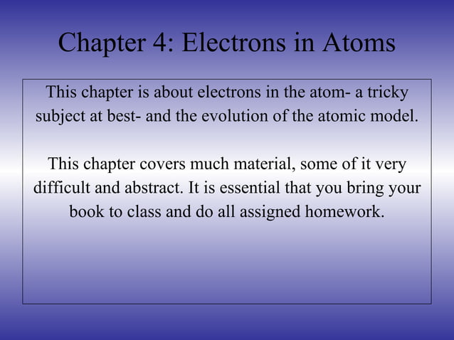 Chapter 4 electrons in atoms | PPT