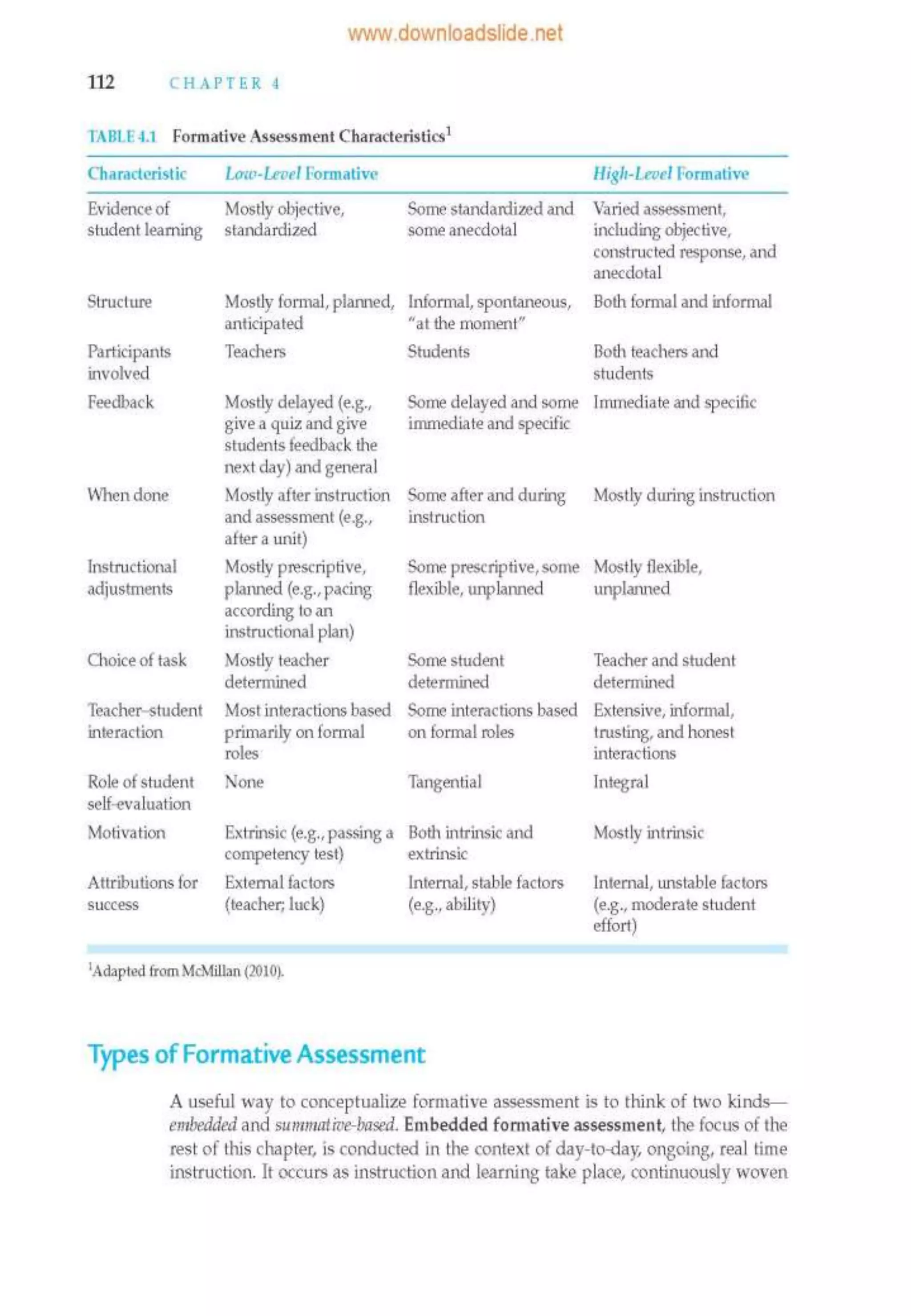 Chapter 4 embedded formative assessment | PPTX