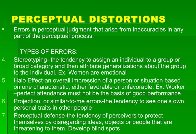 HBO Handout Chapter 4 (Perception, Attribution and Emotions) | PPT
