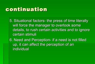 HBO Handout Chapter 4 (Perception, Attribution and Emotions) | PPT