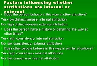 HBO Handout Chapter 4 (Perception, Attribution and Emotions) | PPT