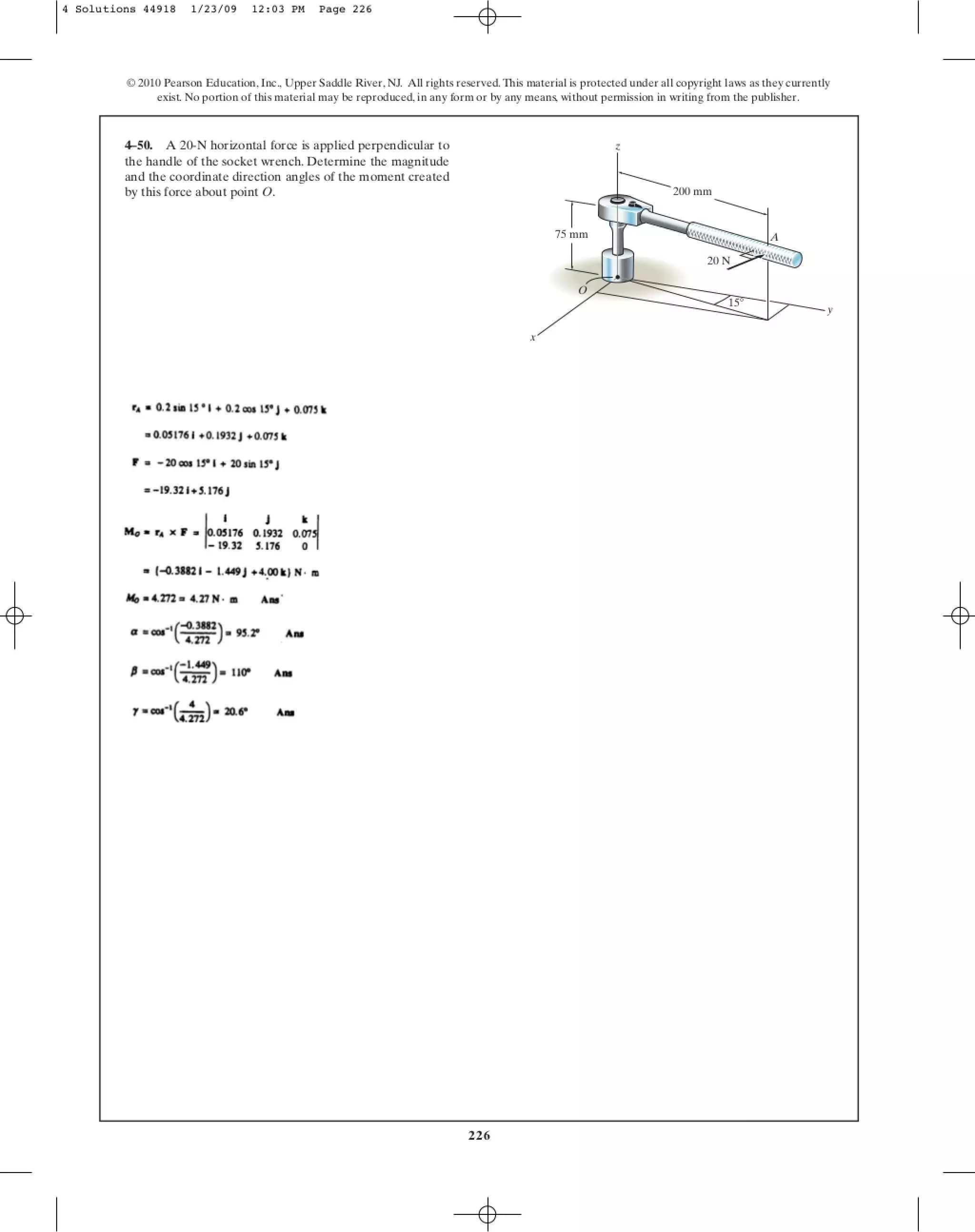Chapter 4 engineering mechanics statics r c-hibbeler 12th edition solution pdf | PDF