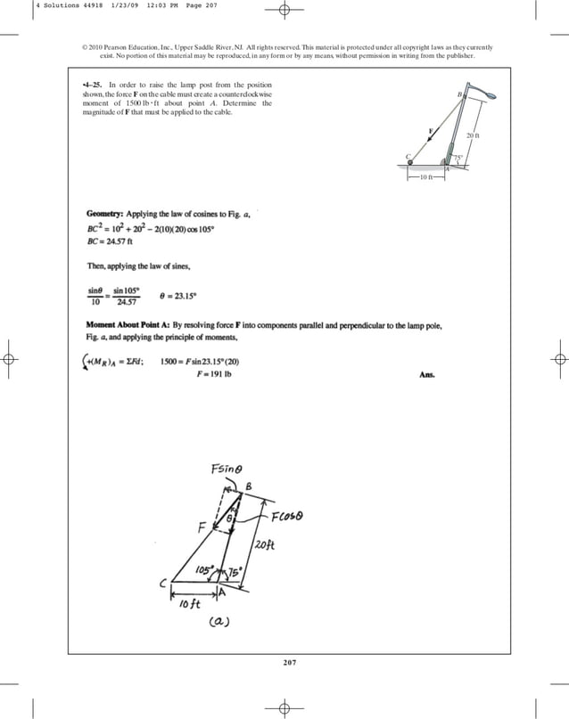 Chapter 4 engineering mechanics statics r c-hibbeler 12th edition solution pdf | PDF