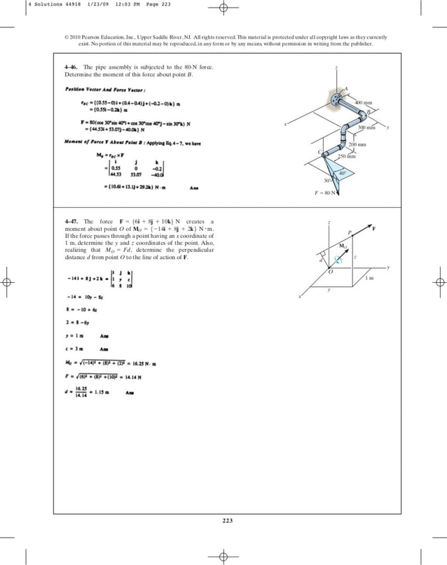 Chapter 4 engineering mechanics statics r c-hibbeler 12th edition solution pdf | PDF