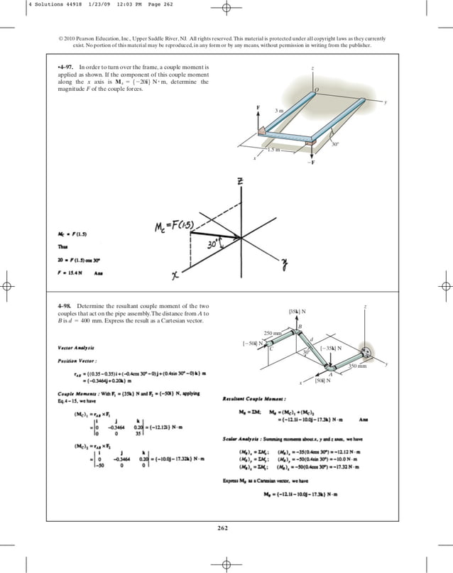 Chapter 4 engineering mechanics statics r c-hibbeler 12th edition solution pdf | PDF