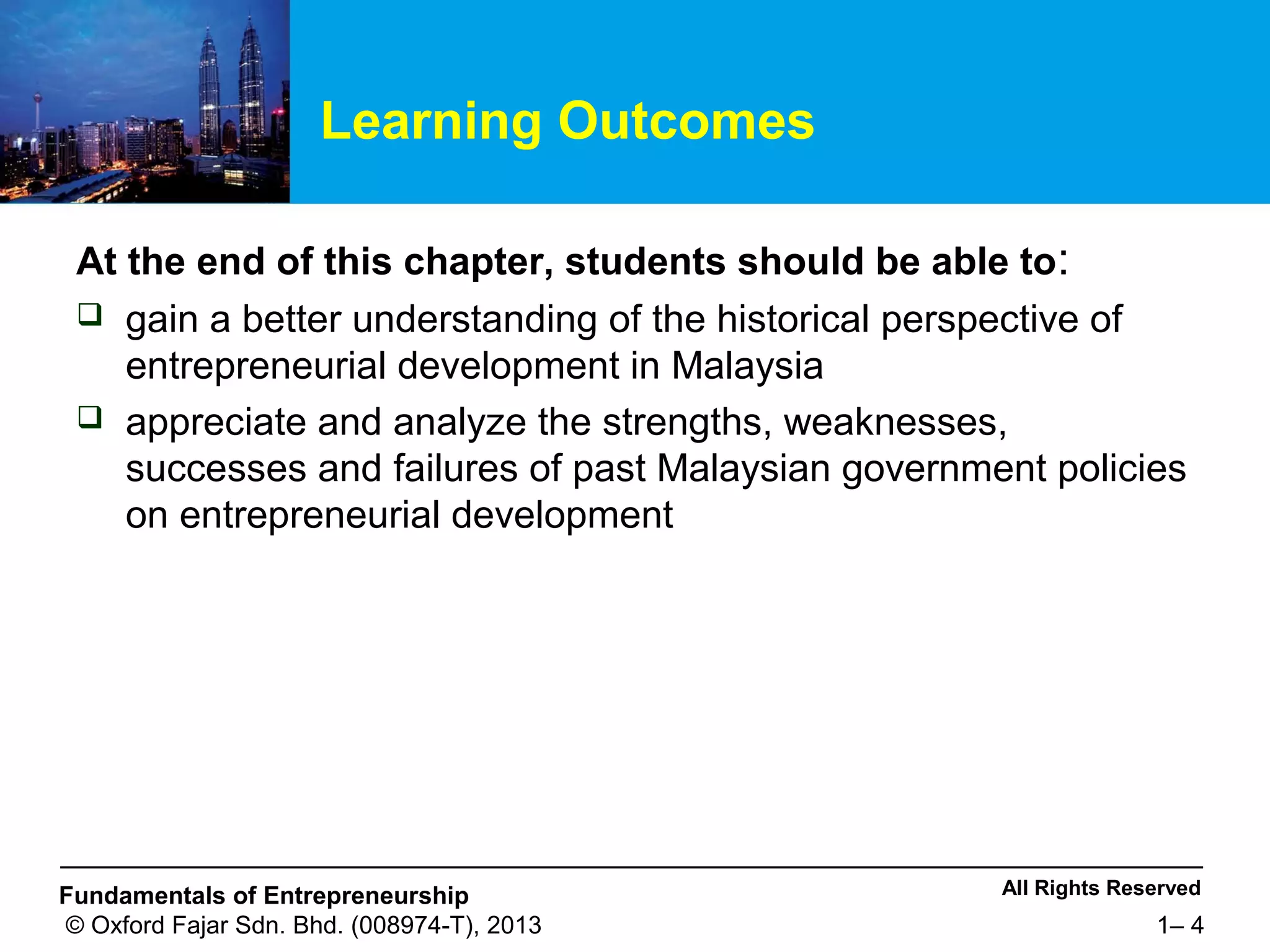2016 DFE3613 Chapter 4 Entrepreneurship Development in Malaysia | PPT