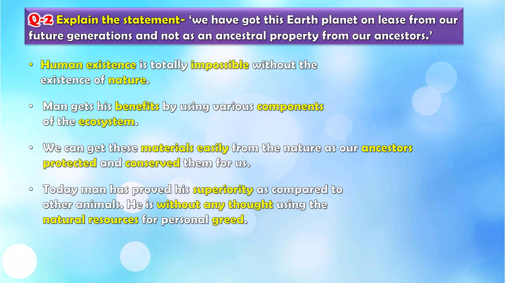 environmental management full notes ssc class 10th | PDF