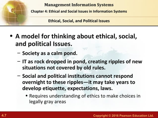 Chapter 4 ethical and social issues in information systems | PDF ...