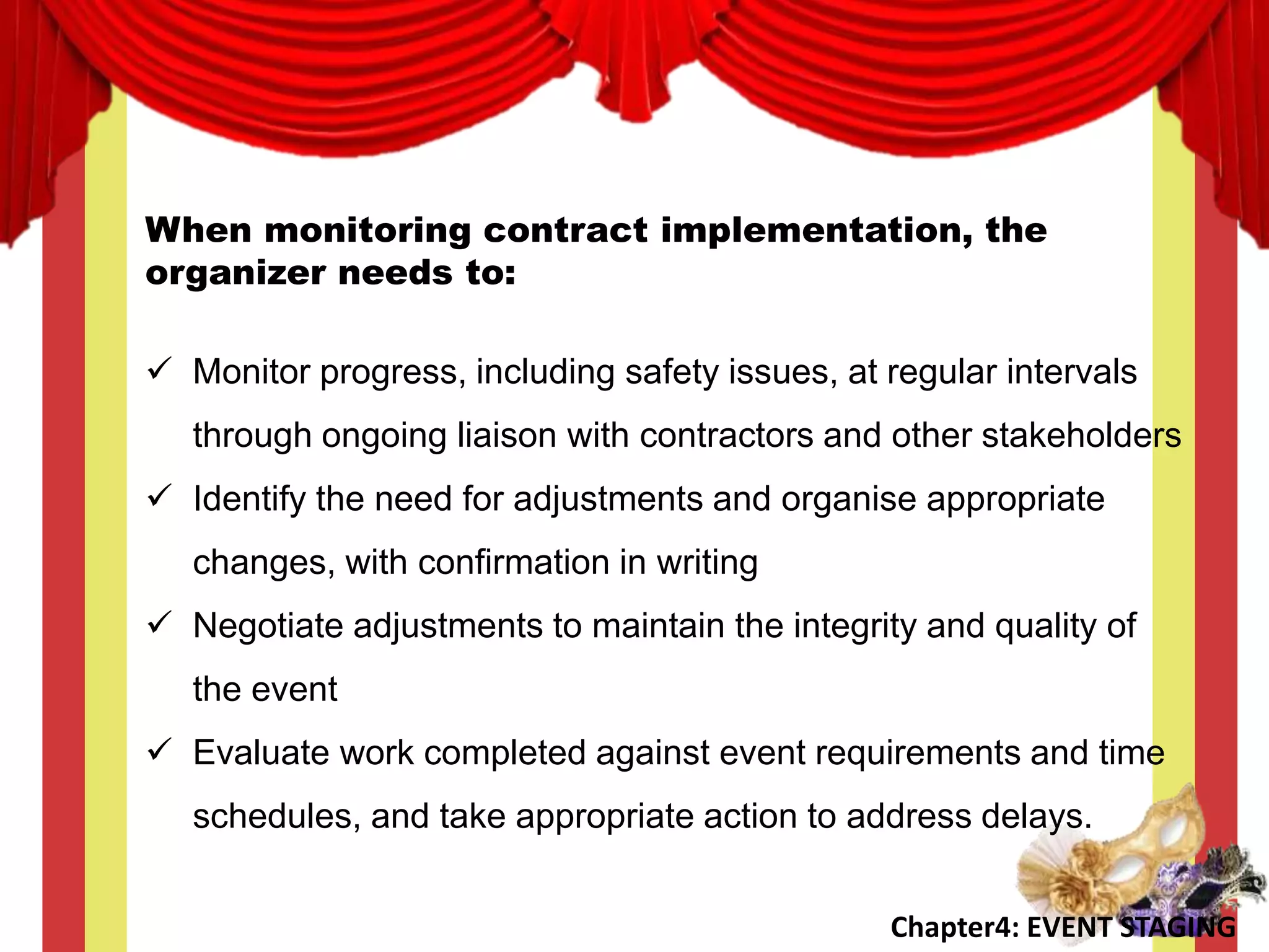 Chapter 4 Event Staging | PPTX