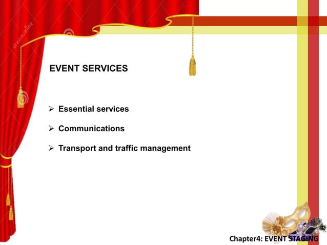 Chapter 4 Event Staging | PPTX | Food & Drink
