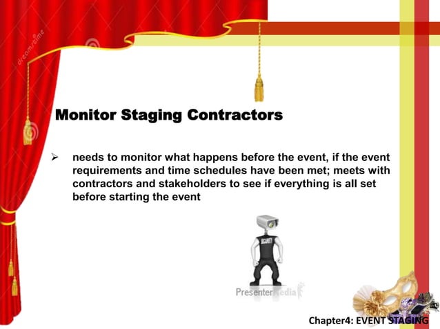 Chapter 4 Event Staging | PPTX | Food & Drink