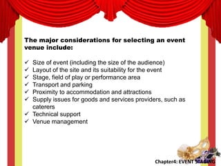 Chapter 4 Event Staging | PPTX
