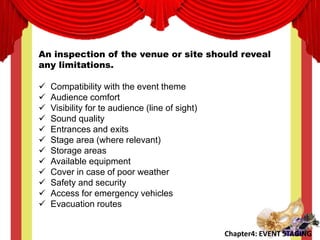 Chapter 4 Event Staging | PPTX