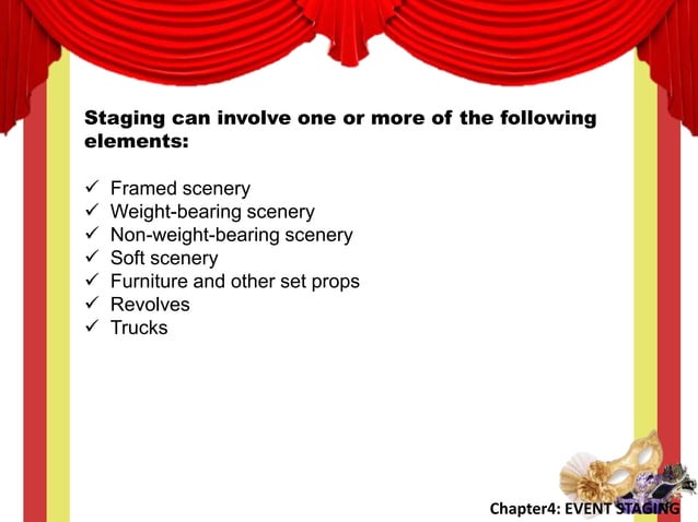 Chapter 4 Event Staging | PPTX | Food & Drink