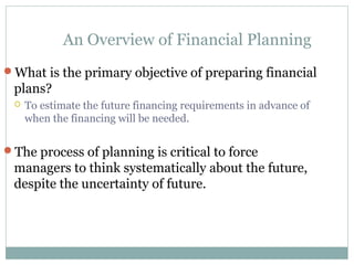 Chapter 4 financial forecasting and planning | PPT