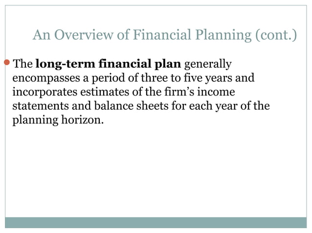 Chapter 4 financial forecasting and planning | PPT