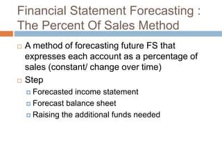 Chapter 4 financial planning and forecasting | PPTX