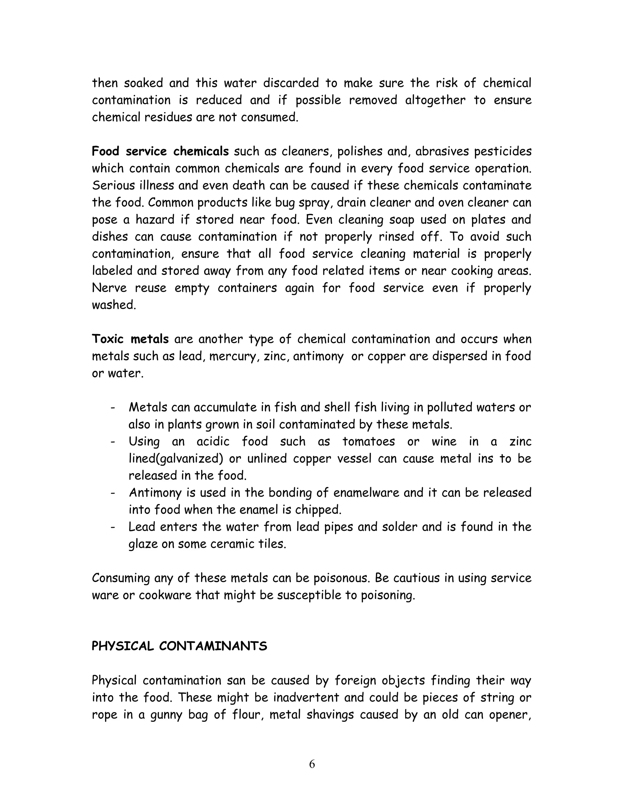 Chapter 4 food safety | DOC