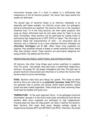 Chapter 4 food safety | DOC