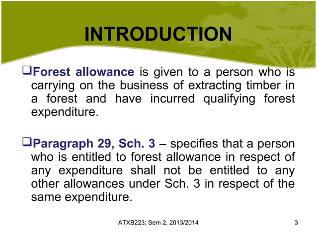 Chapter 4 forest allowance stds | PPT