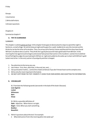 Chapter 4 frankenstein | PDF