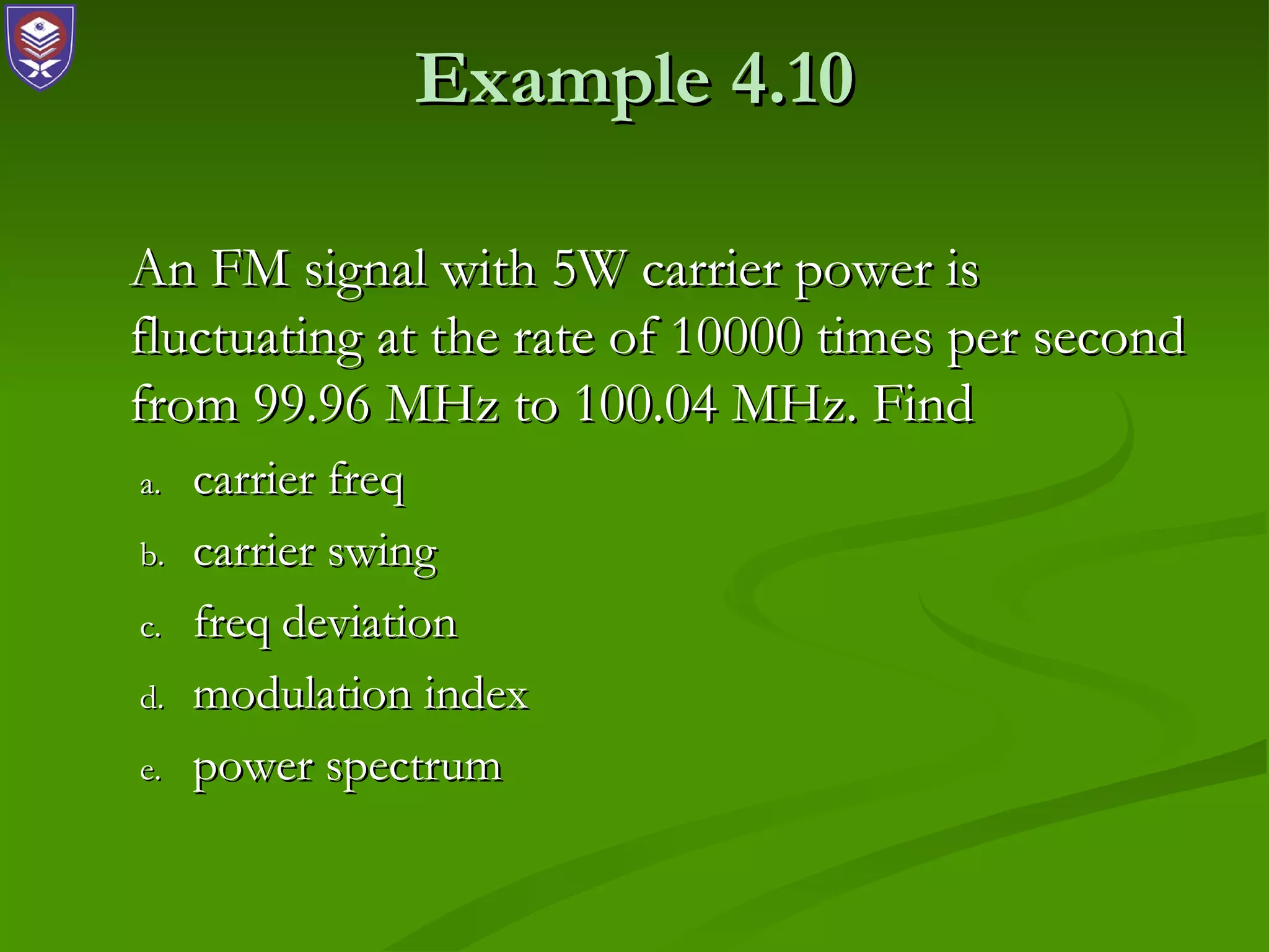 Chapter 4 frequency modulation | PPT