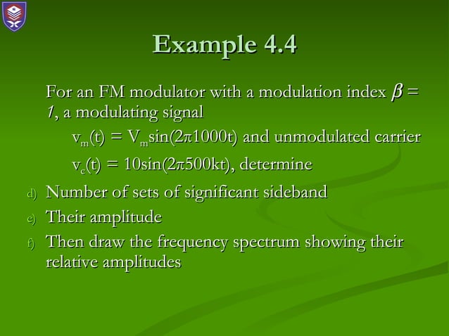 Chapter 4 frequency modulation