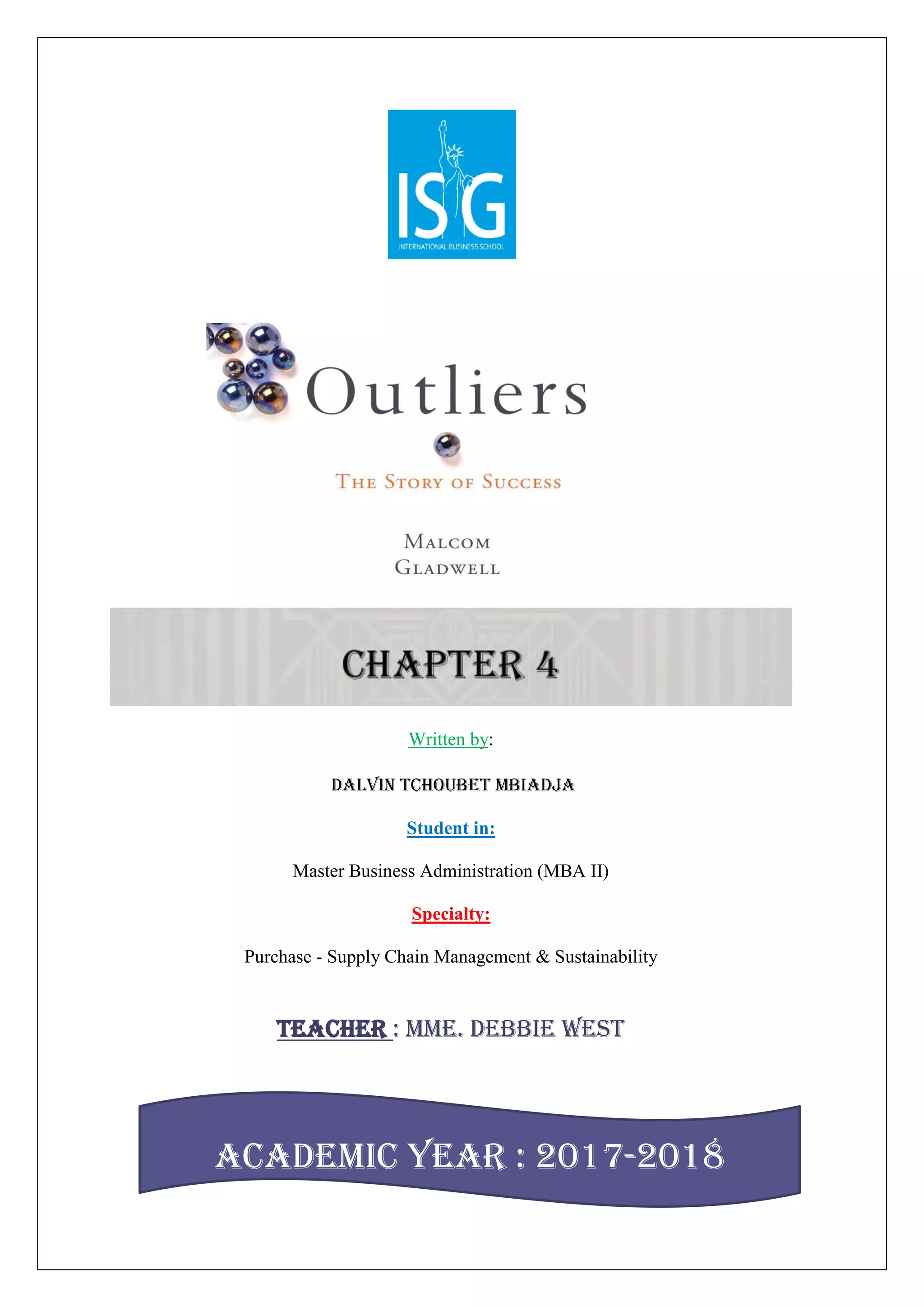Chapter 4 from outliers: Story of success | PDF