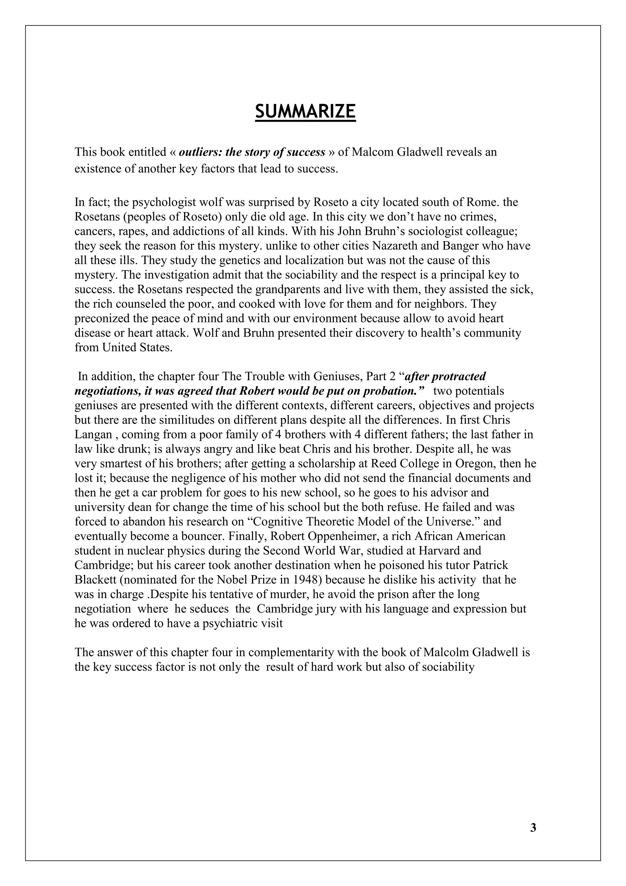 Chapter 4 from outliers: Story of success | PDF