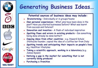 Chapter 4 generating business ideas | PPTX