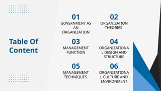 Chapter 4 Government Organization PA103 PUB-AD | PPTX
