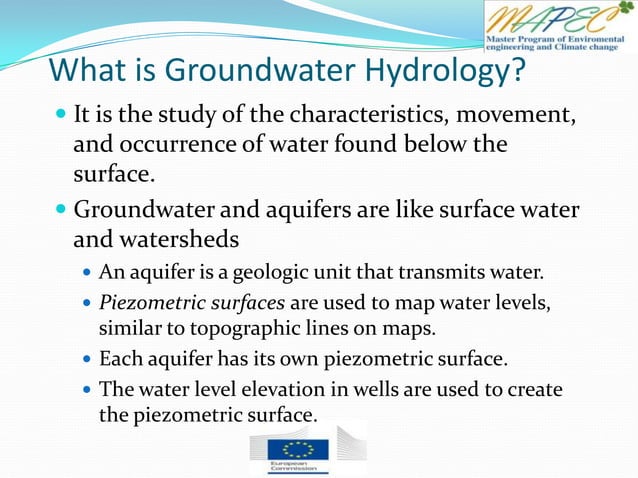 Chapter 4 groundwater hydrology | PPTX