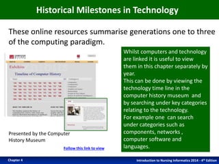 Introduction to Nursing Informatics (4th Ed) 2014 - Chapter 4 History ...