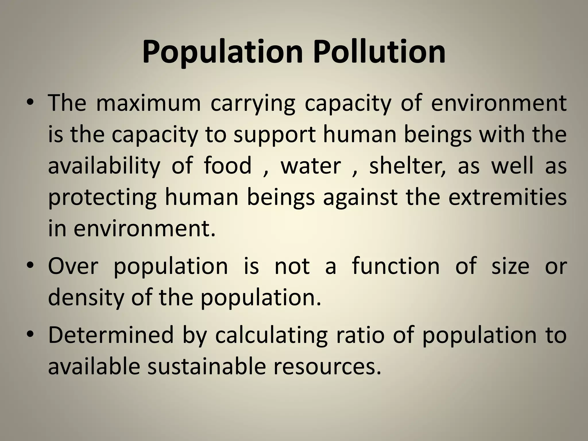 human population environment | PPTX