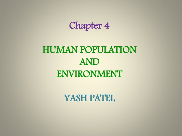 human population environment | PPTX
