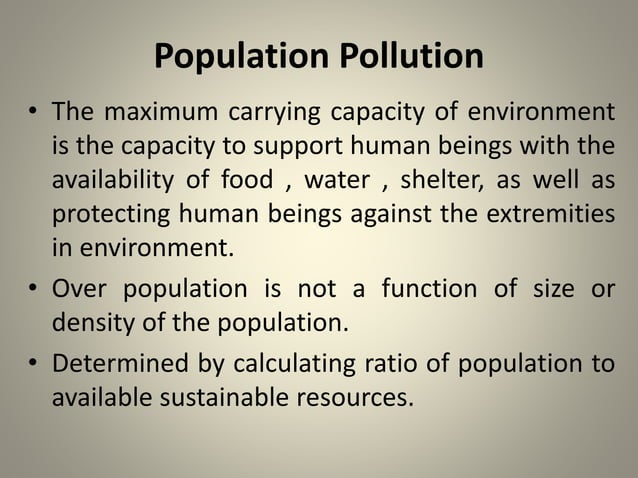 human population environment | PPTX