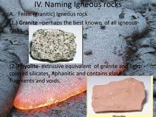 Chapter 4! Igneous Rocks | PPTX