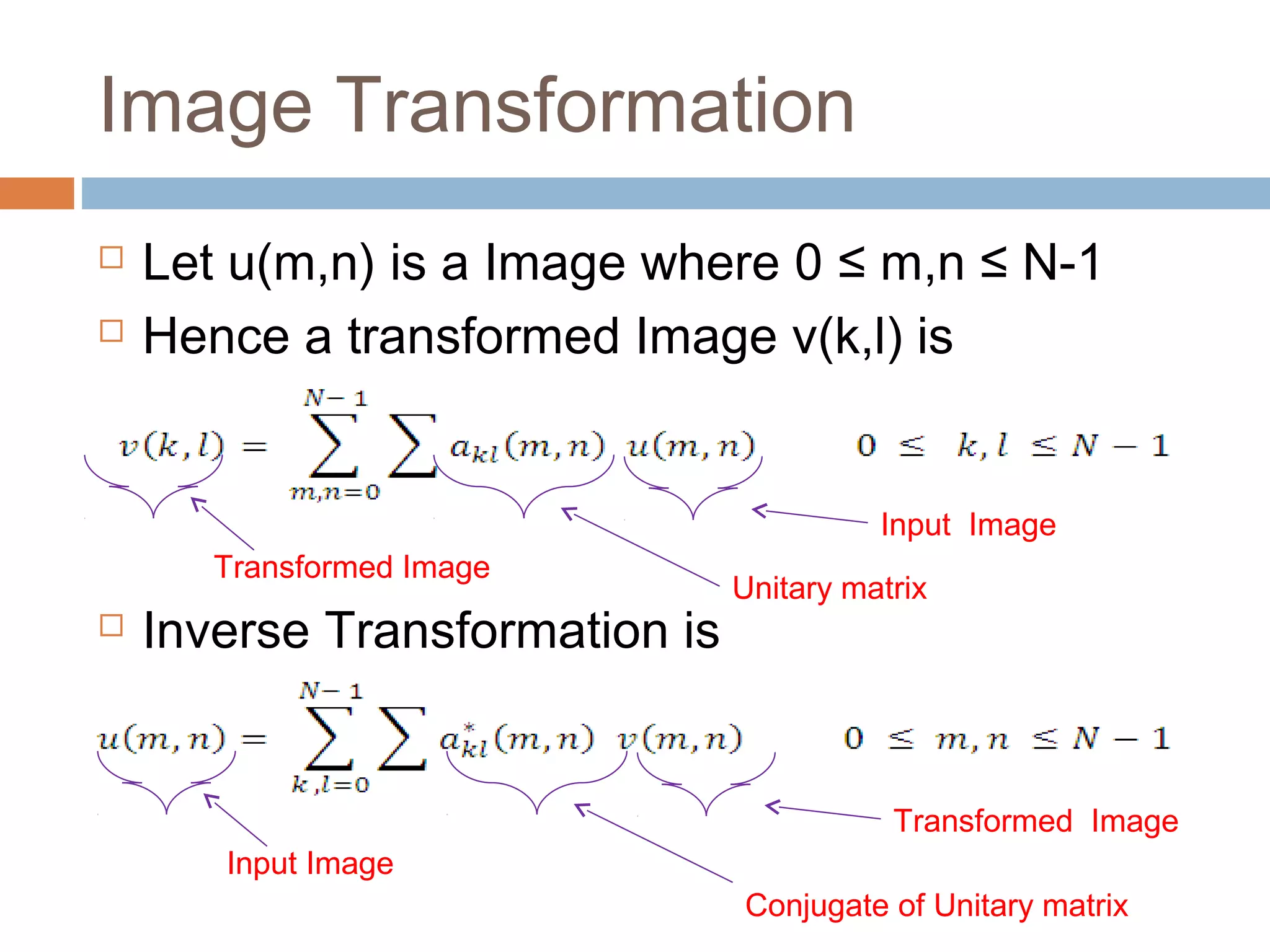Chapter 4 Image Processing: Image Transformation | PPT