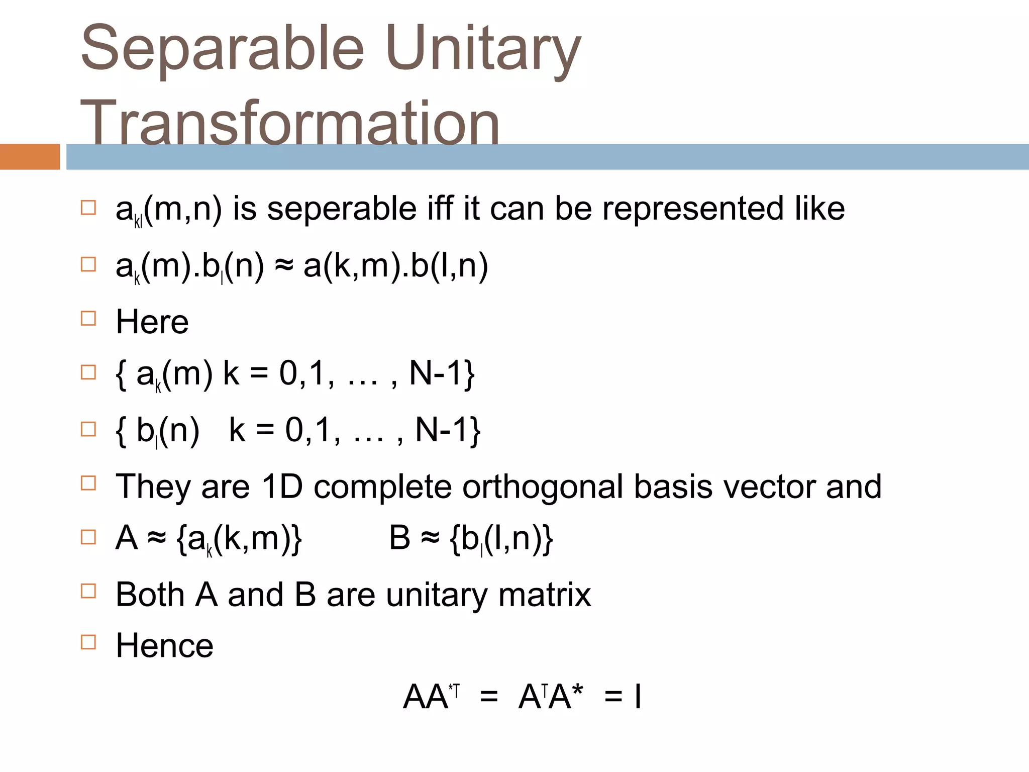 Chapter 4 Image Processing: Image Transformation | PPT